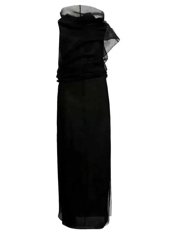 Khaite Jeanty Layered Draped Dress - Black