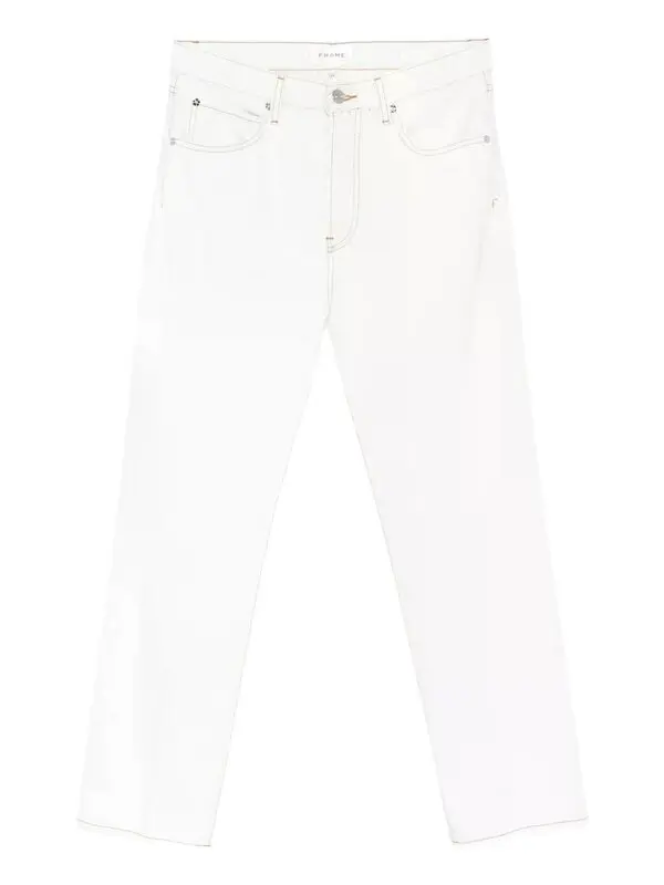 FRAME Contrast-stitching Jeans - White