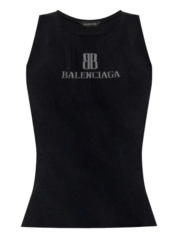 Balenciaga Nano Bb Tank Top - Black