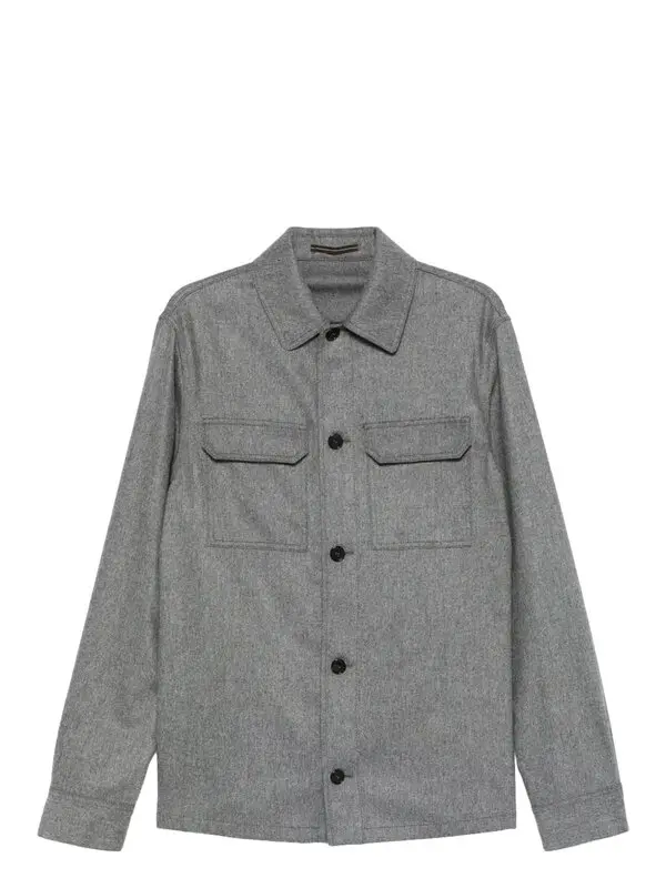 Incotex Button-down Pocket Shirt - Grey