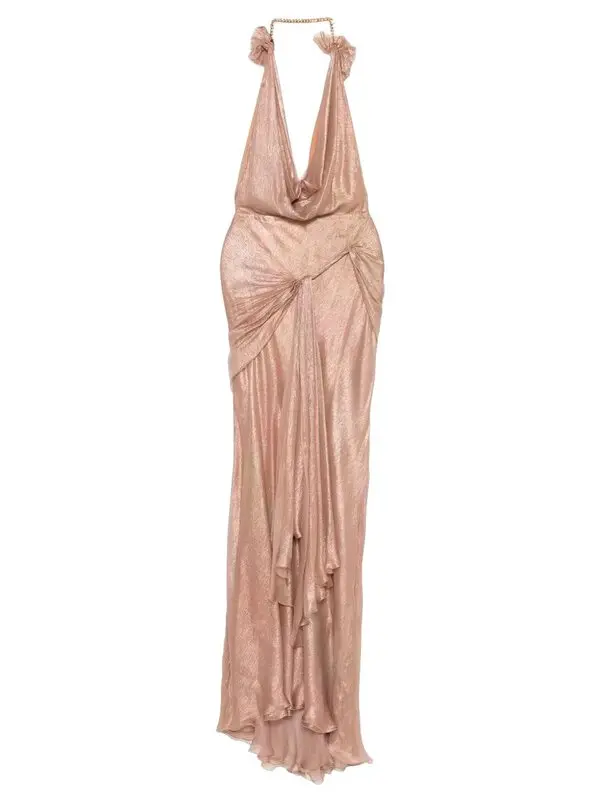 MARIA LUCIA HOHAN Alix Draped Dress - Brown