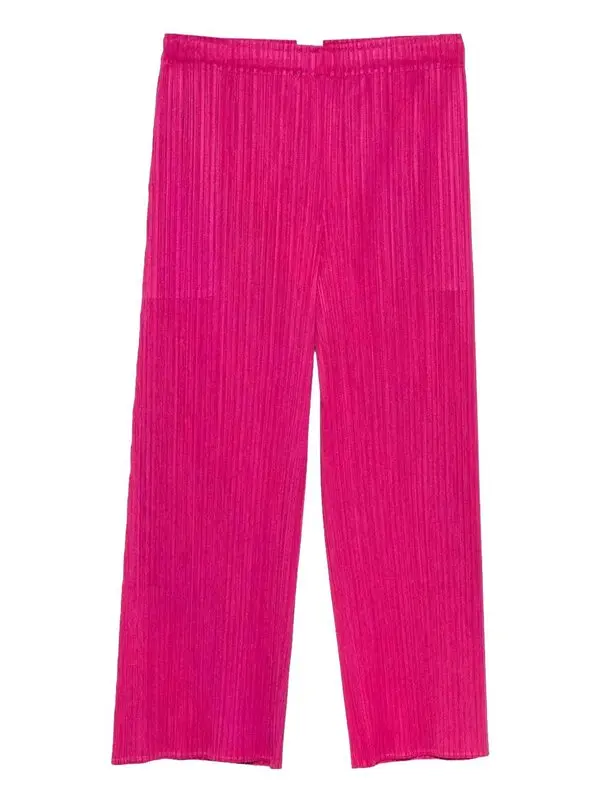 Issey Miyake Pleated Cropped Trousers - Pink