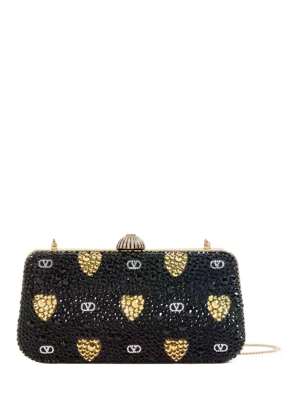 Valentino Garavani Embellished Clutch Bag - Black