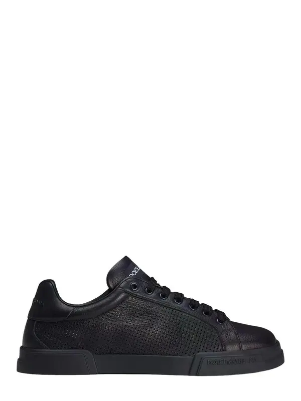 Dolce & Gabbana Perforated Leather Sneakers - Blue