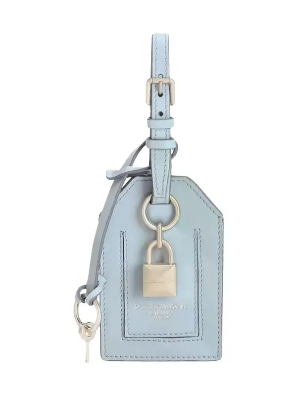 Dolce & Gabbana Perforated Leather Tag Holder - Blue