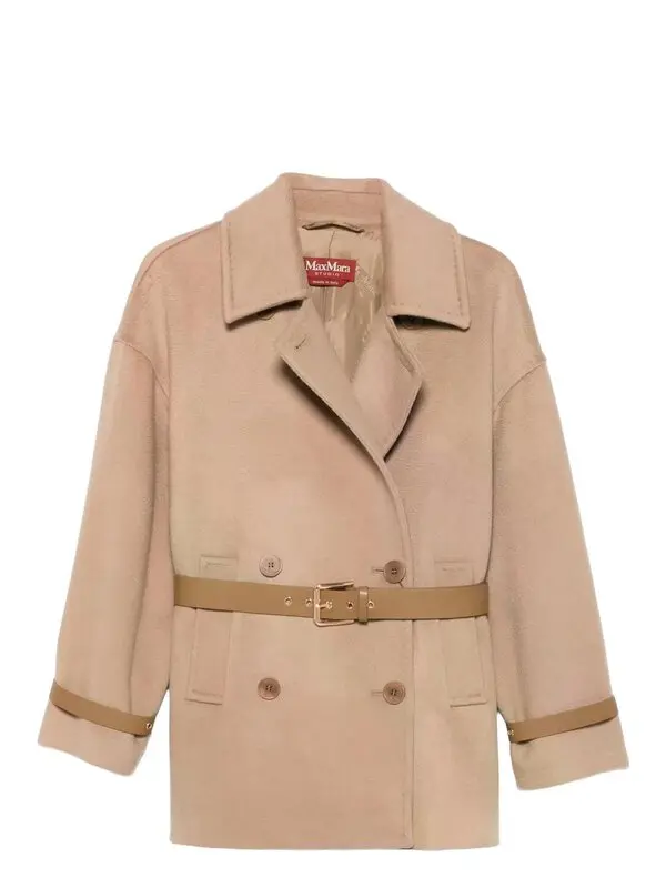 Max Mara Double-breasted Belted Coat - Brown