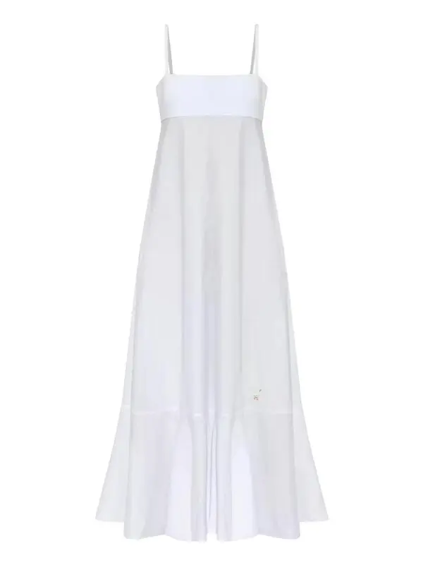 Moschino Embroidered-detail Maxi Dress - White
