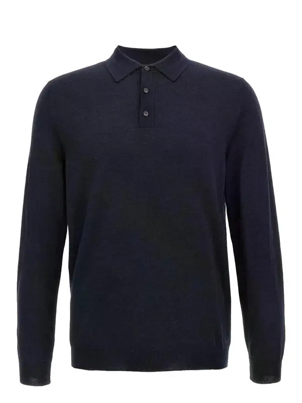 ZANONE Long-sleeve Polo Shirt - Blue