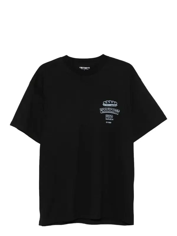 Carhartt Work In Progress Sandwich Embroidered Logo T-shirt - Black