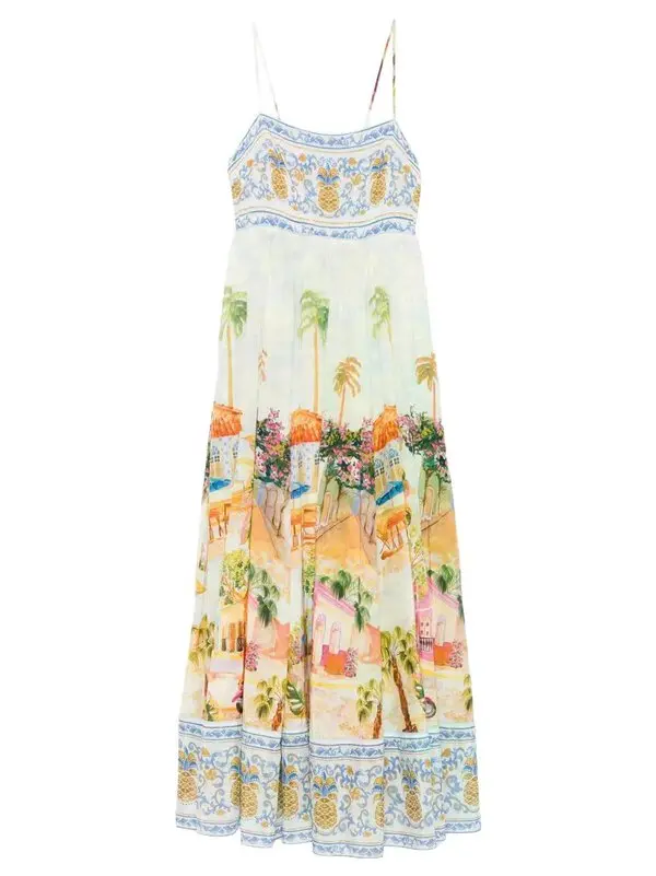 Farm Rio Aracati Maxi Dress - Blue