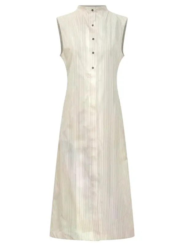 Loulou De Saison Pinstripe Sleeveless Dress - Neutrals