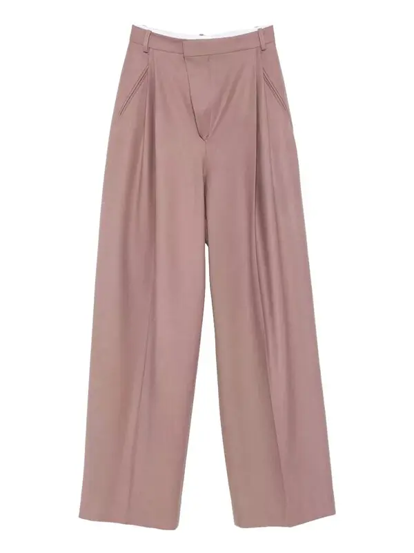 Victoria Beckham Pleated Tailored Trousers - Pink