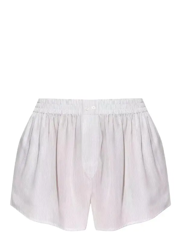 Alexander Wang Pinstripe Elastic-waist Shorts - White