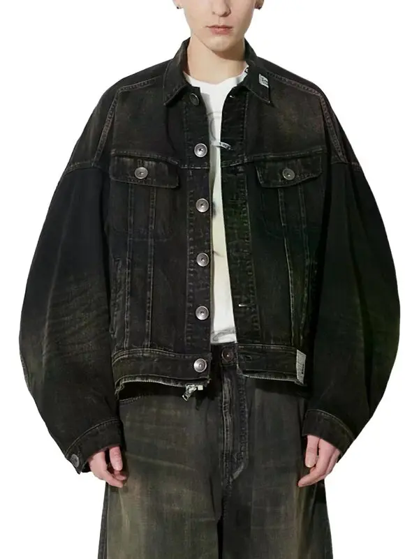 Mihara Yasuhiro Combination Denim Jacket - Black