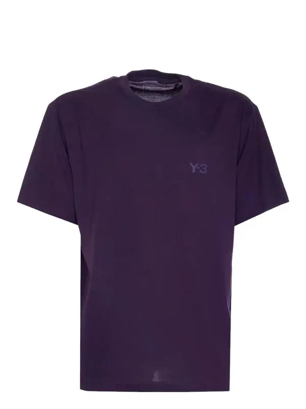Y3 Logo-print Crew-neck T-shirt - Purple