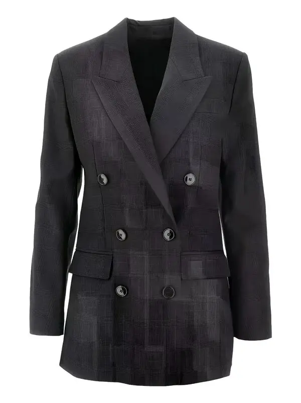 Isabel Marant Double-breasted Checked Jacket - Grey