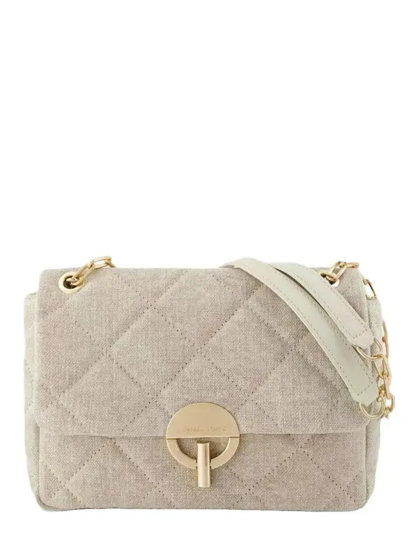Vanessa Bruno Linen Quilted Shoulder Bag - Neutrals