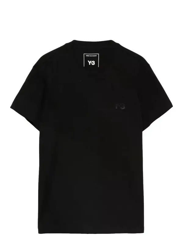 Y3 Logo-embroidered Short-sleeve T-shirt - Black