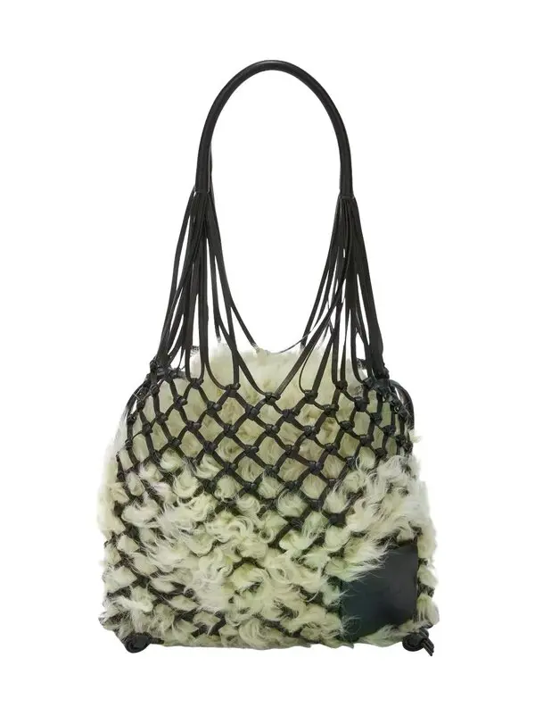 JIL SANDER Small Market Leather Bag - Green
