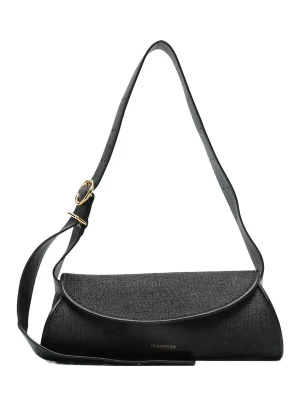 JIL SANDER Small Cannolo Shoulder Bag - Black