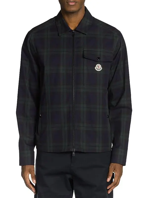 Moncler Plaid Zip-front Jacket - Black