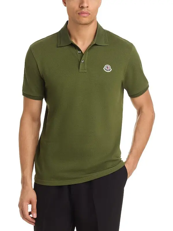 Moncler Short Sleeve Logo Polo Shirt - Green