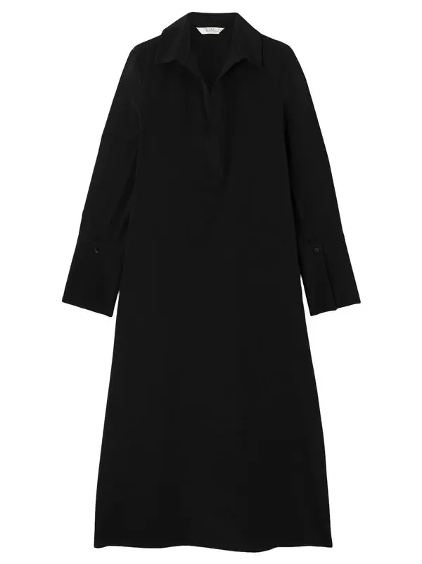 Max Mara Ossola Silk-blend Shirt Dress - Black