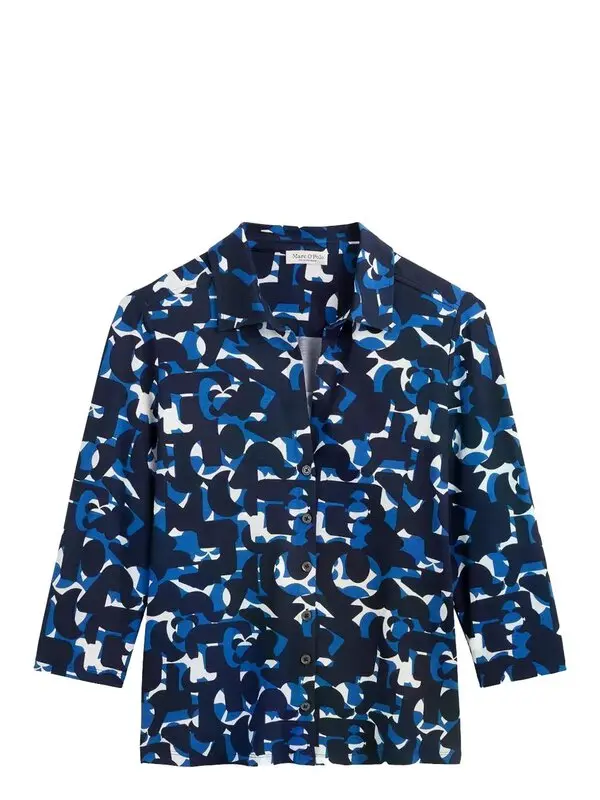 Marc O'polo Abstract Print Shirt - Blue