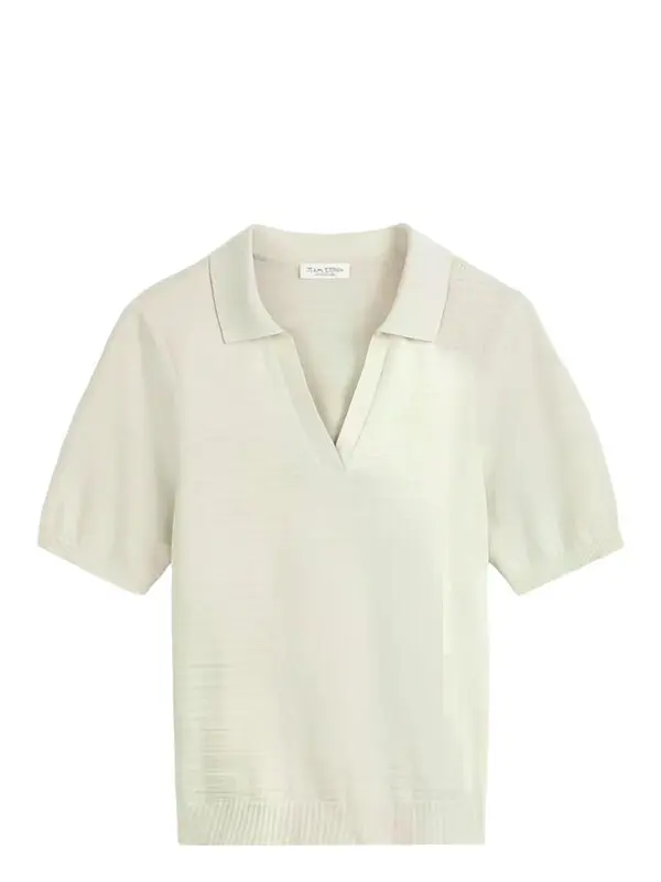 Marc O'polo Knitted Polo Shirt - Neutrals