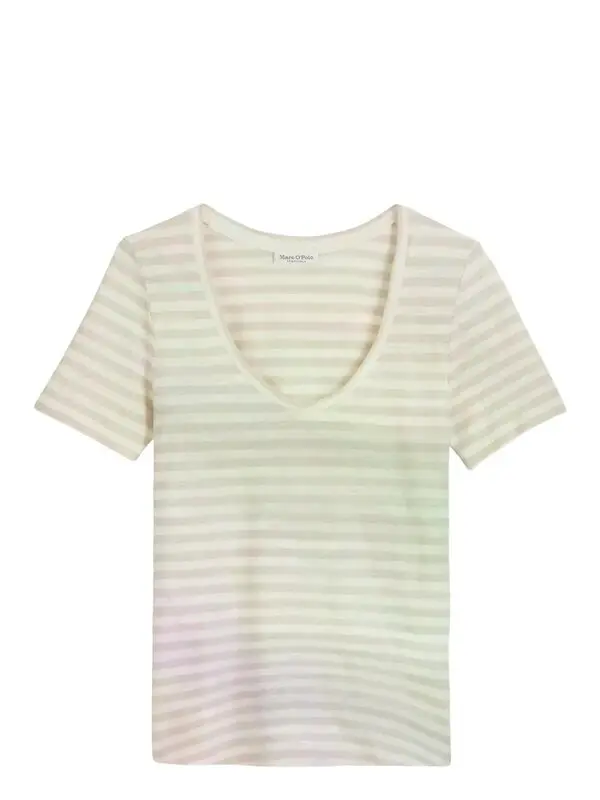 Marc O'polo Striped Scoop-neck T-shirt - Neutrals