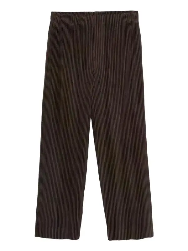 Issey Miyake Pleated Wide-leg Trousers - Brown