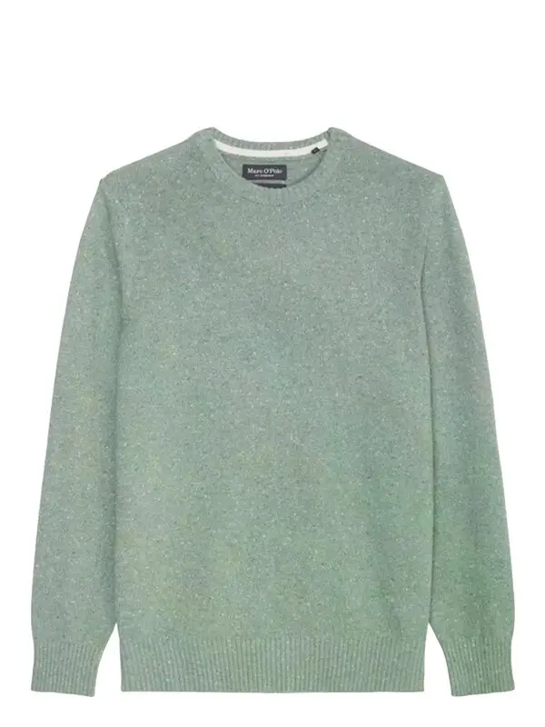 Marc O'polo Speckled-knit Crew-neck Sweater - 407 Green