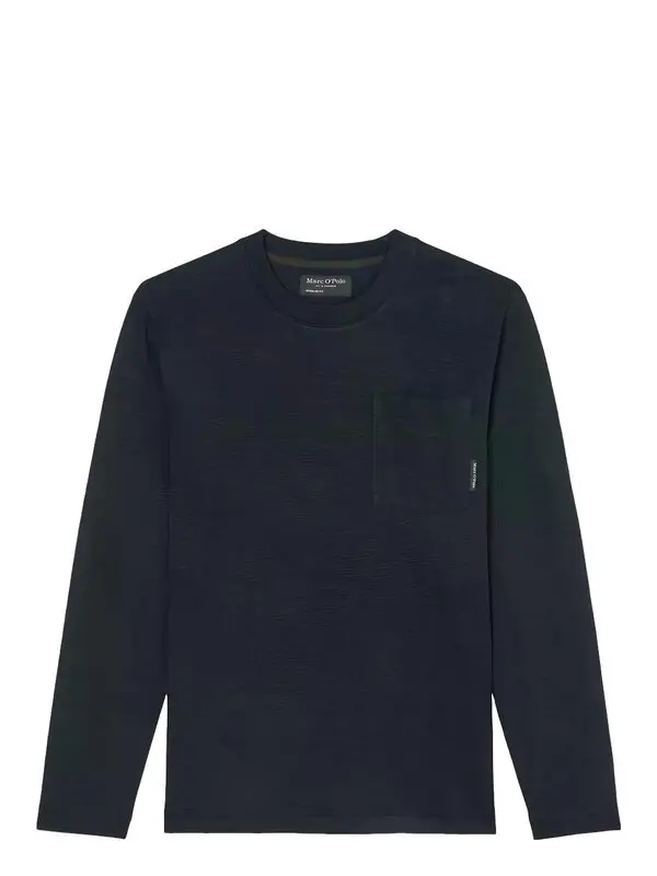 Marc O'polo Long-sleeve Chest-pocket T-shirt - Blue