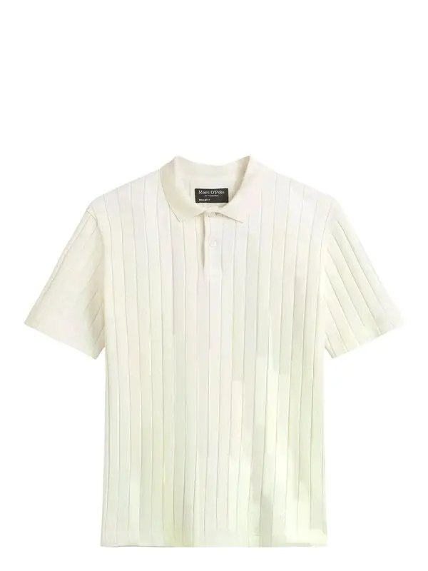 Marc O'polo Ribbed Polo Shirt - White