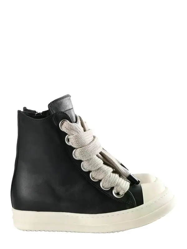 Rick Owens Leather High-top Sneakers - Black