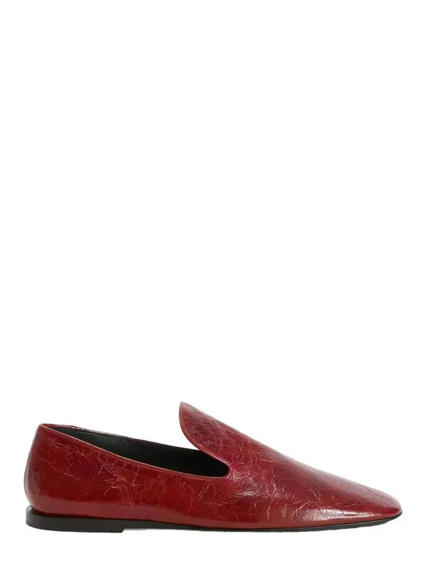 JIL SANDER Leather Loafers - Red