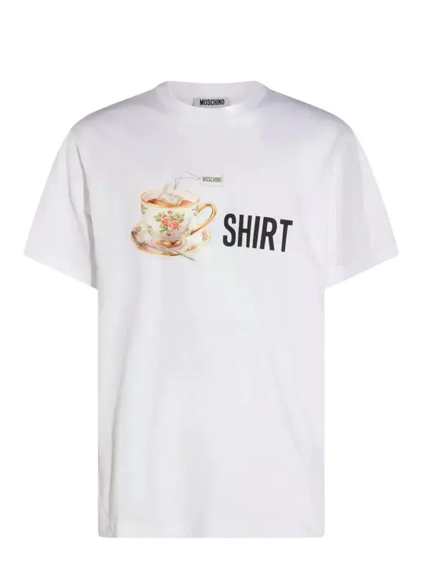 Moschino Teacup-print T-shirt - White