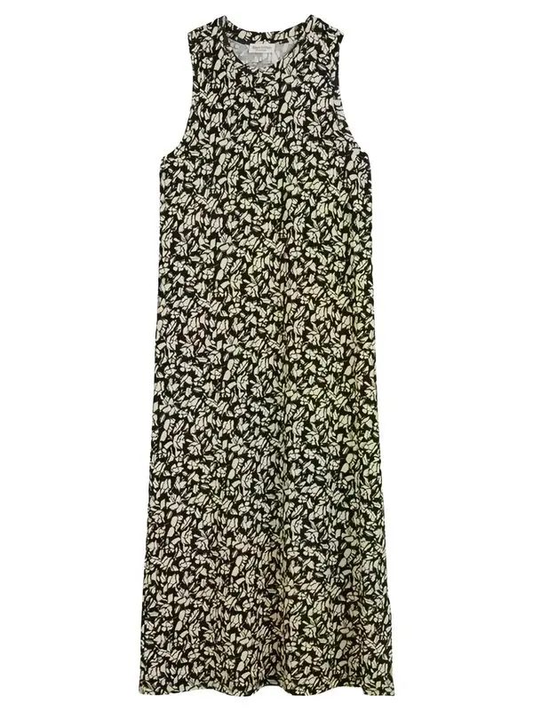Marc O'polo Floral-print Sleeveless Midi Dress - Black