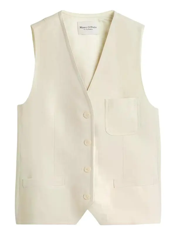 Marc O'polo Button-front Waistcoat - Neutrals