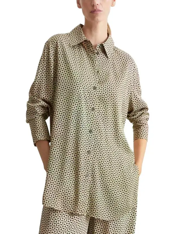 Marc O'polo Patterned Button-up Shirt - Neutrals
