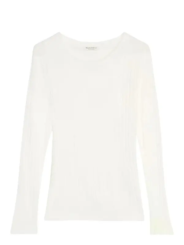 Marc O'polo Ribbed Long-sleeve Top - White