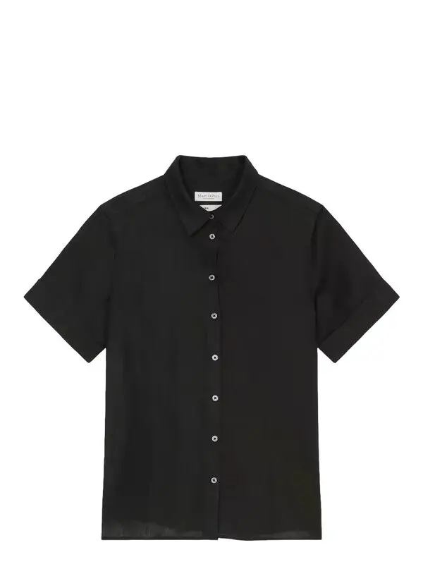 Marc O'polo Short-sleeve Button-up Shirt - Black