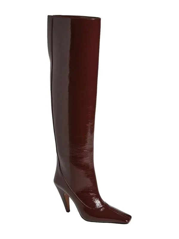 Stella McCartney Spur Patent Tall Boots - Moka