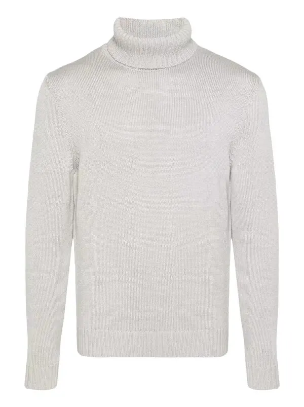 ZANONE Virgin Wool Roll Neck Sweater - Grey