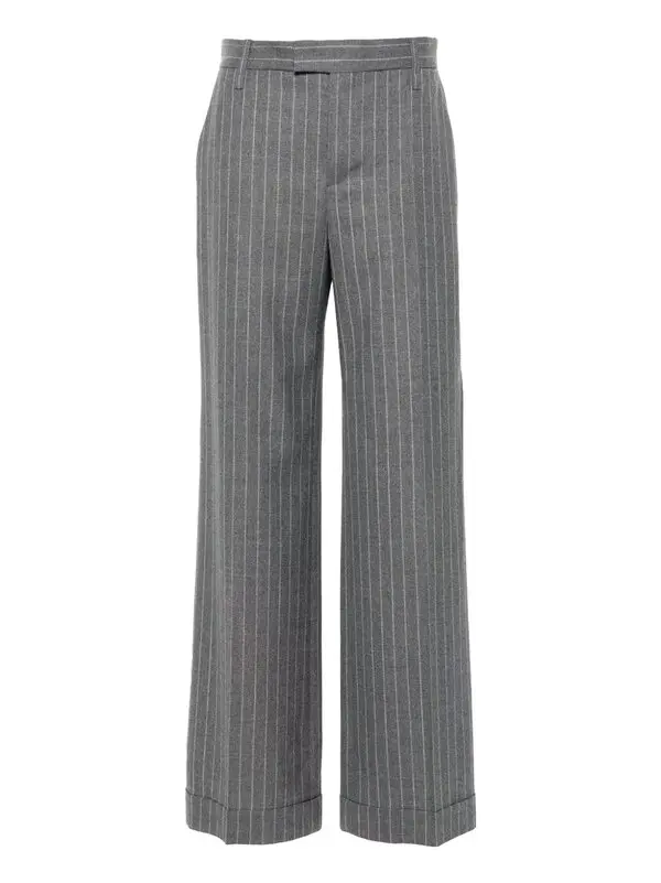 Brunello Cucinelli Striped Tailored Trousers - Grey