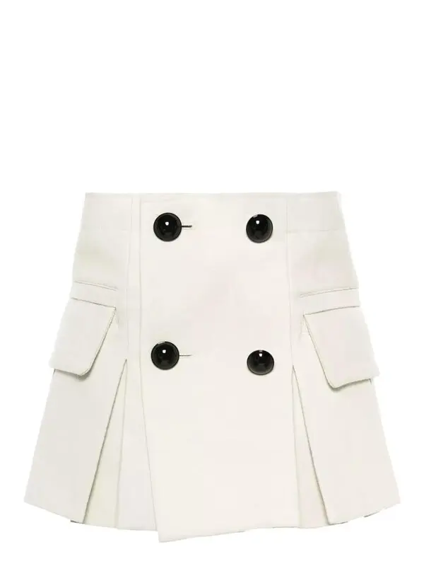 Sacai Pleated Thigh-length Shorts - Grey