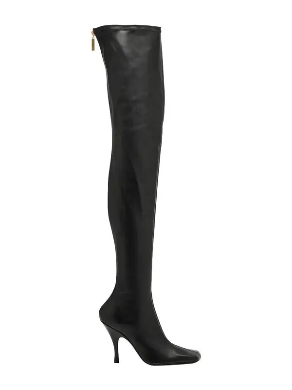 Khaite 100mm Eva Over-the-knee Boots With Zip Detail - Black