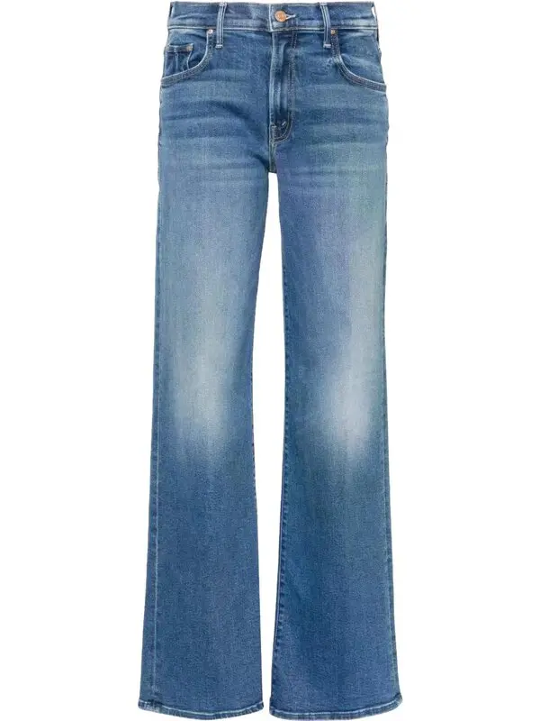 MOTHER The Mid Rise Maven Sneak Jeans - Blue