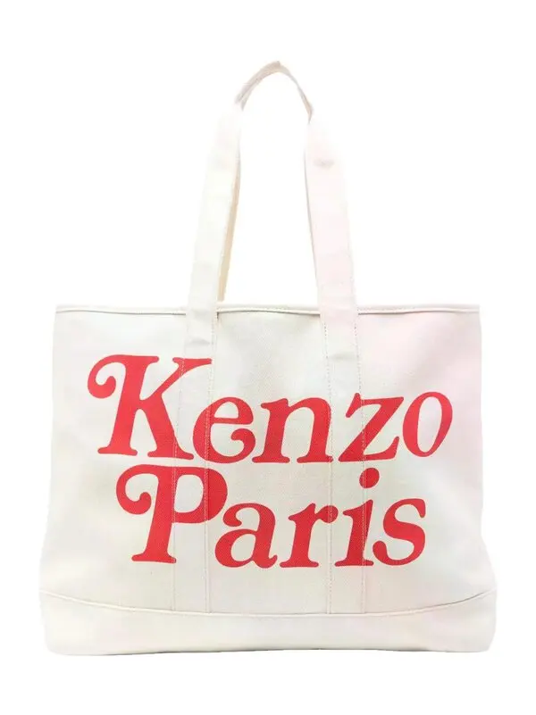 Kenzo Large Printed Tote Bag - Neutrals