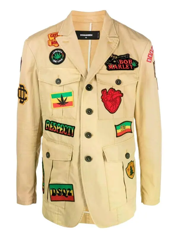 Dsquared2 Logo-patch Jacket - Neutrals